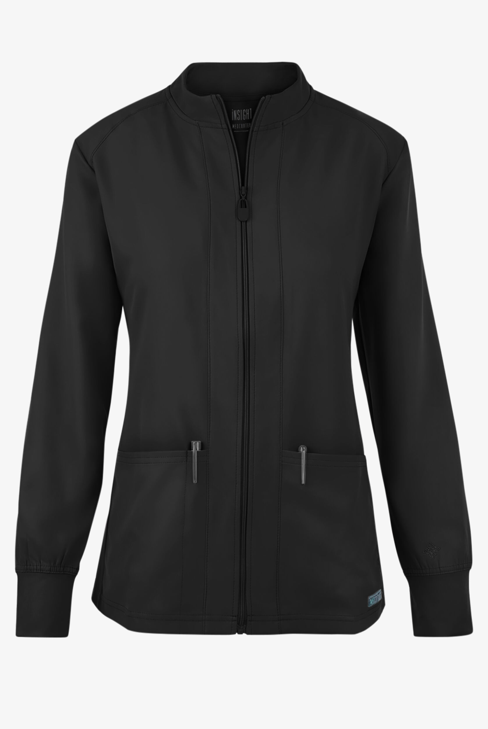 Med Couture Insight Women's 3-Pocket Zip Front Warm Up Scrub Jacket ...