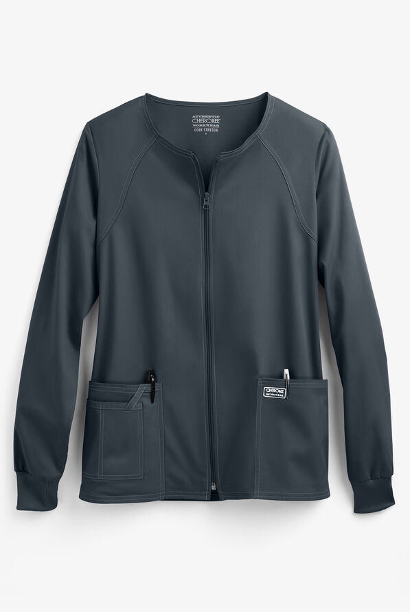 Cherokee Stretch Scrubs Warm-Up Jacket | Cherokee Workwear Scrubs