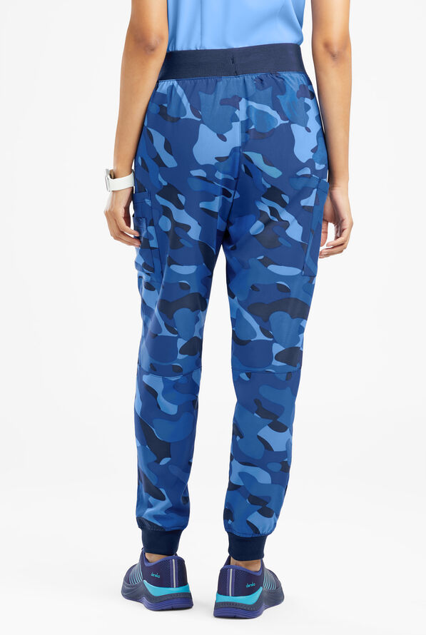 Strictly Scrubs STRETCH Cloud Camo Navy Women’s 7-Pocket Jogger Print ...