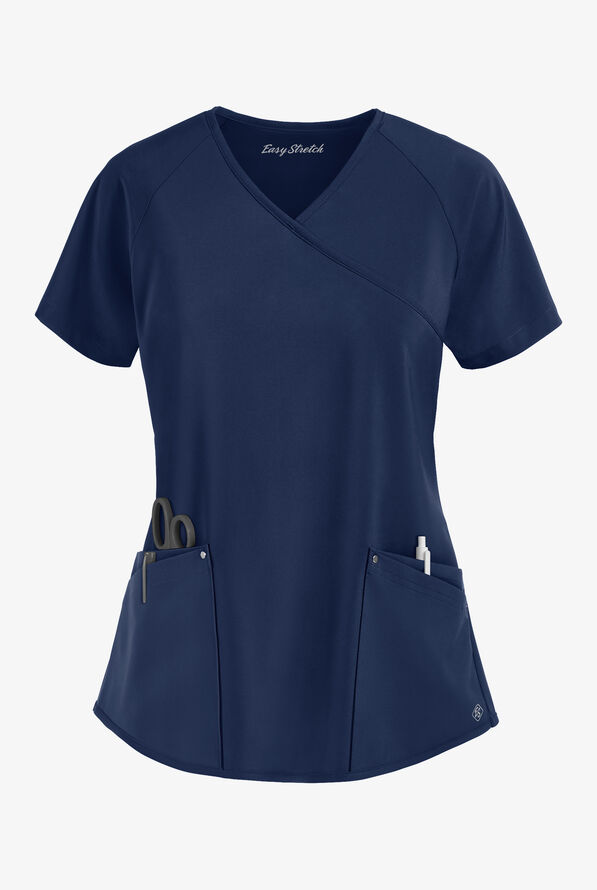 Easy STRETCH by Butter-Soft Cara Raglan Scrub Top, Stretch Scrub Tops
