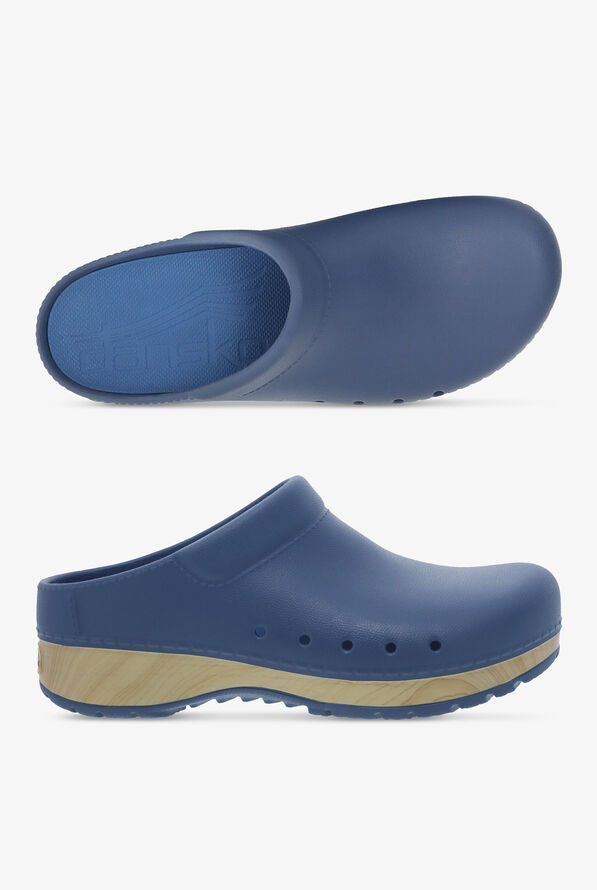 Dansko Women's Kane Blue Backless Clogs, Slip-On Shoes