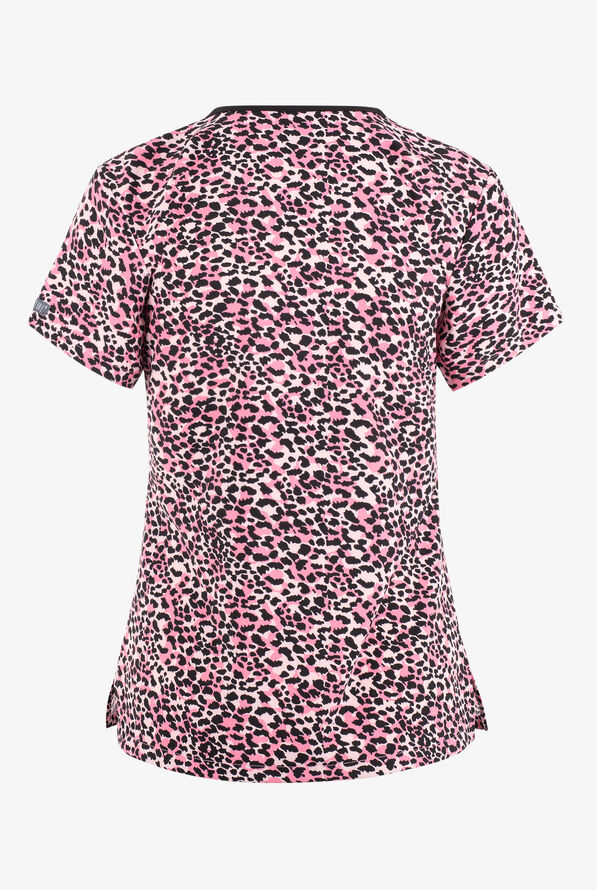 Med Couture Animal V-Neck Print Scrub Top, Animal Print Scrubs