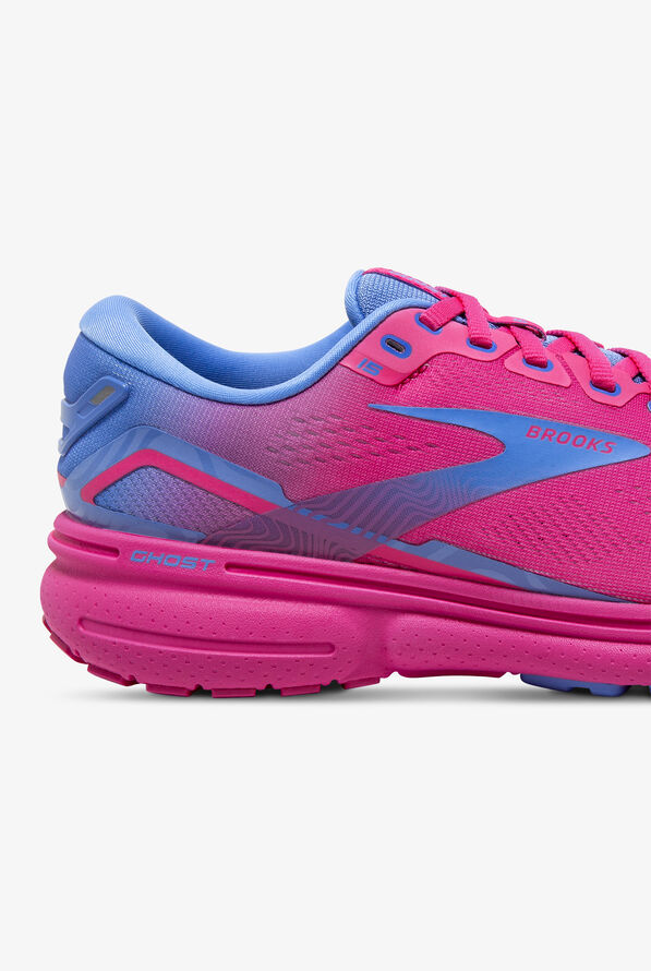 Brooks Women's Ghost 15 Pink Glo/Blue/Fuchsia Athletic Lace Up Nursing ...