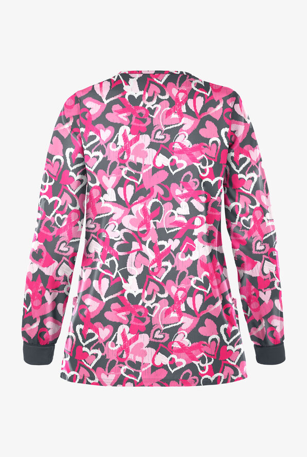 UA Butter-Soft Unwrap The Love Pewter Women's 2-Pocket Round Neck Print ...