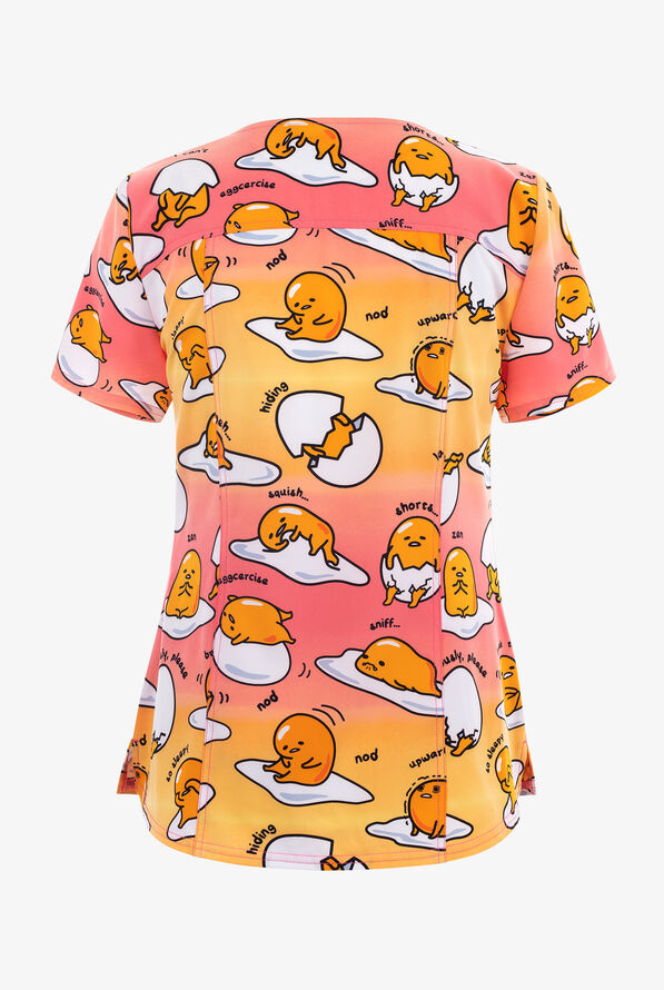 Tooniforms Break Time Gudetama The Lazy Egg Women's 2-Pocket STRETCH ...
