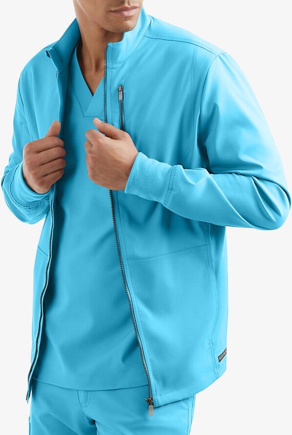Advantage for Men Zip Front Warm-Up Scrub Jacket, Men's Stretch Scrubs