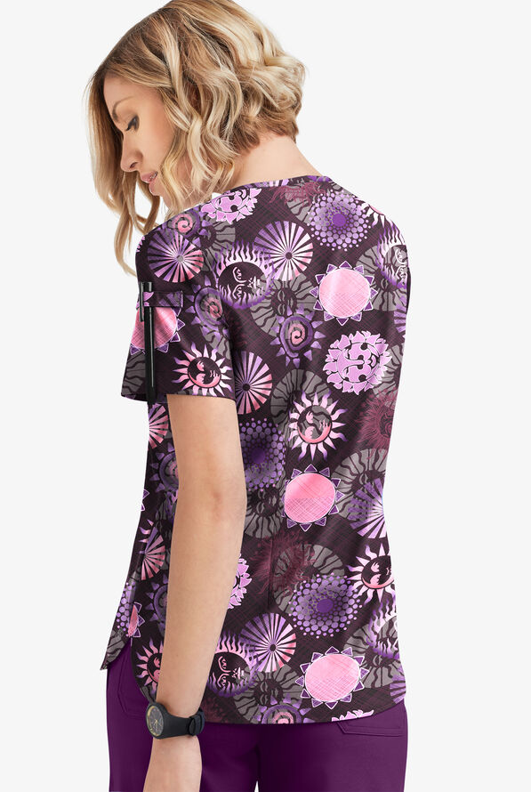 Easy STRETCH Celestial Skies Onyx Black Printed Women's 1-Pocket ...