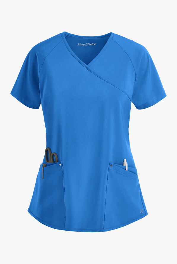Easy STRETCH by Butter-Soft Cara Raglan Scrub Top, Stretch Scrub Tops