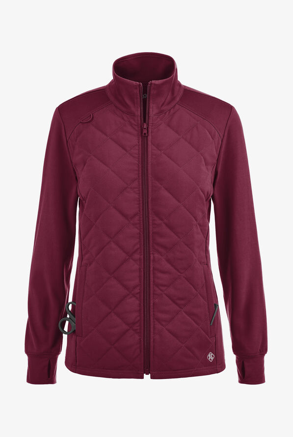 Easy STRETCH Keira Quilted Long Sleeve Scrub Jacket, Nursing Jackets