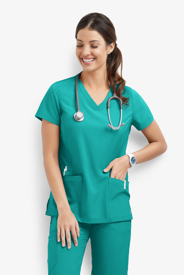 Easy STRETCH by Butter-Soft Zoe V-neck Scrub Top, Stretch Scrubs