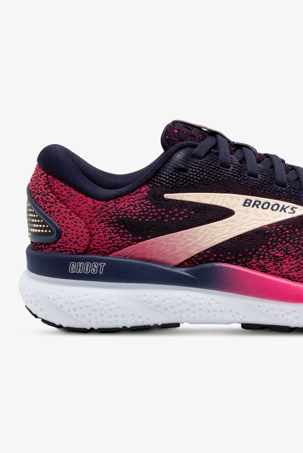 Brooks Women's Ghost 16 Peacoat/Raspberry/Apricot Athletic Lace Up ...