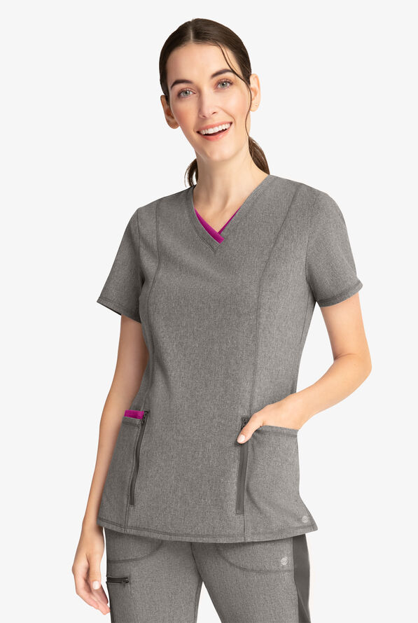 Cherokee Infinity 4-Pocket STRETCH Rib-Knit Back Top, Nursing Tops