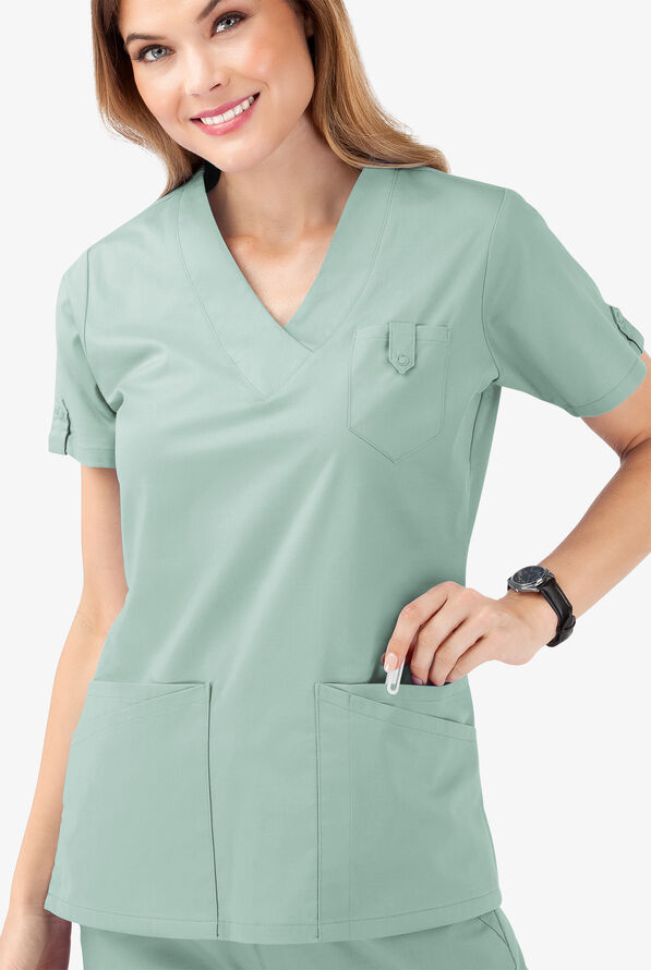 Butter-Soft STRETCH Scrubs V-Neck 5 Pocket Top | Stretch Scrubs by UA