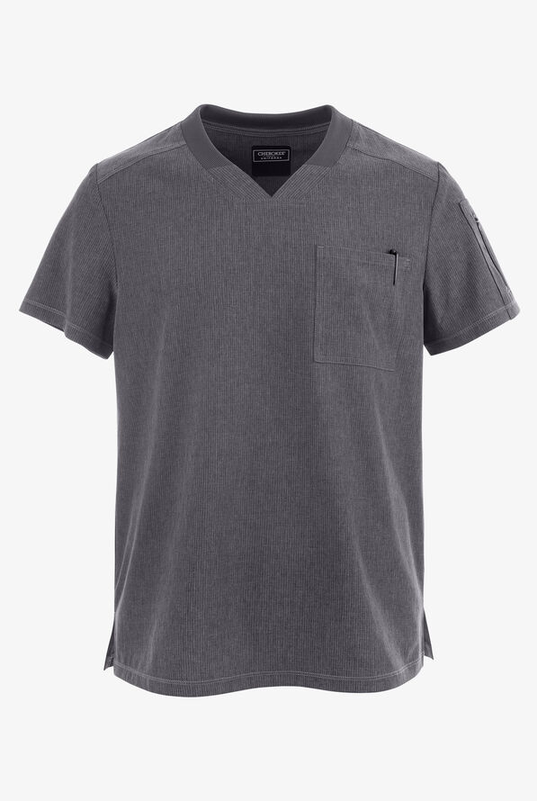 Cherokee Men's 2-Pocket STRETCH Tuck In Rib-Knit Neckband V-Neck Scrub ...