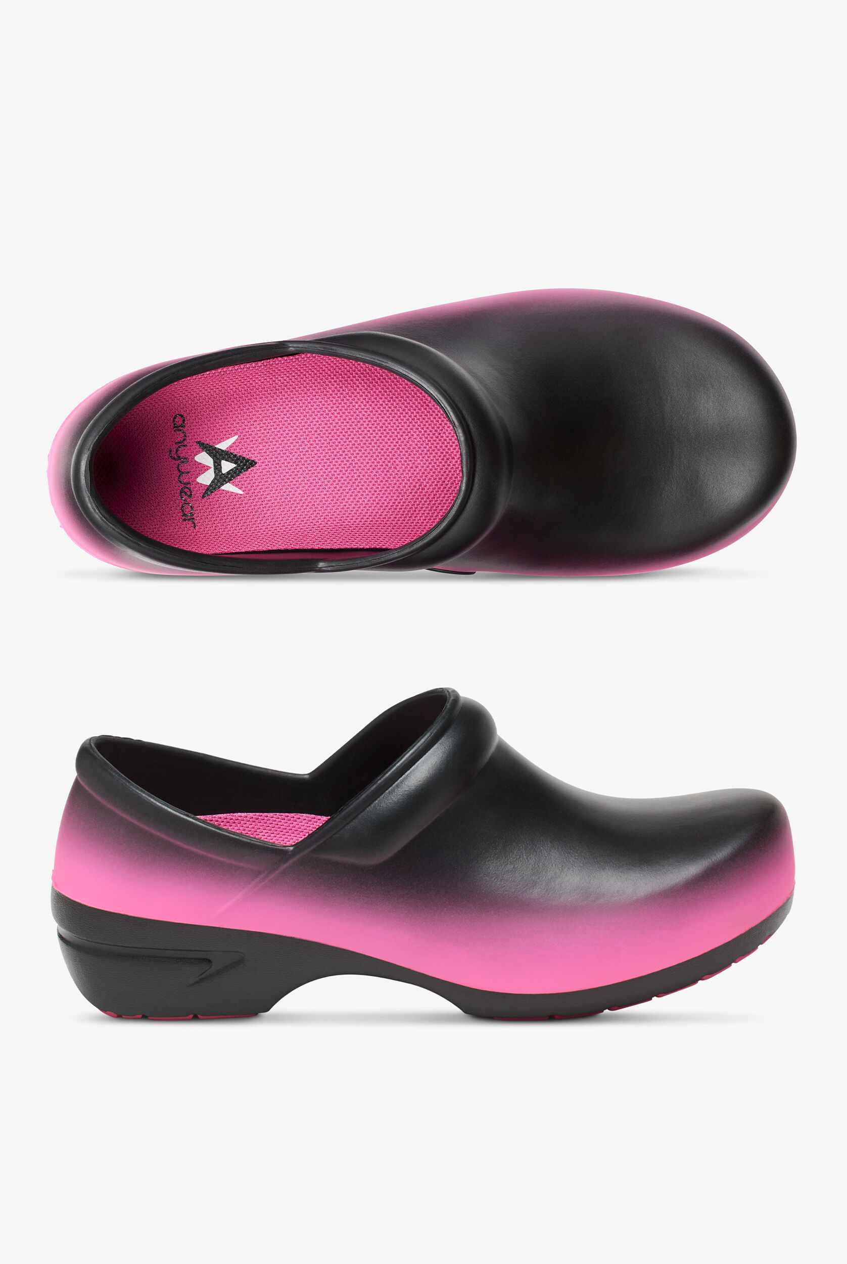 Anywear Unisex SR Angel Electric Pink Fade Nursing Clogs | Uniform ...