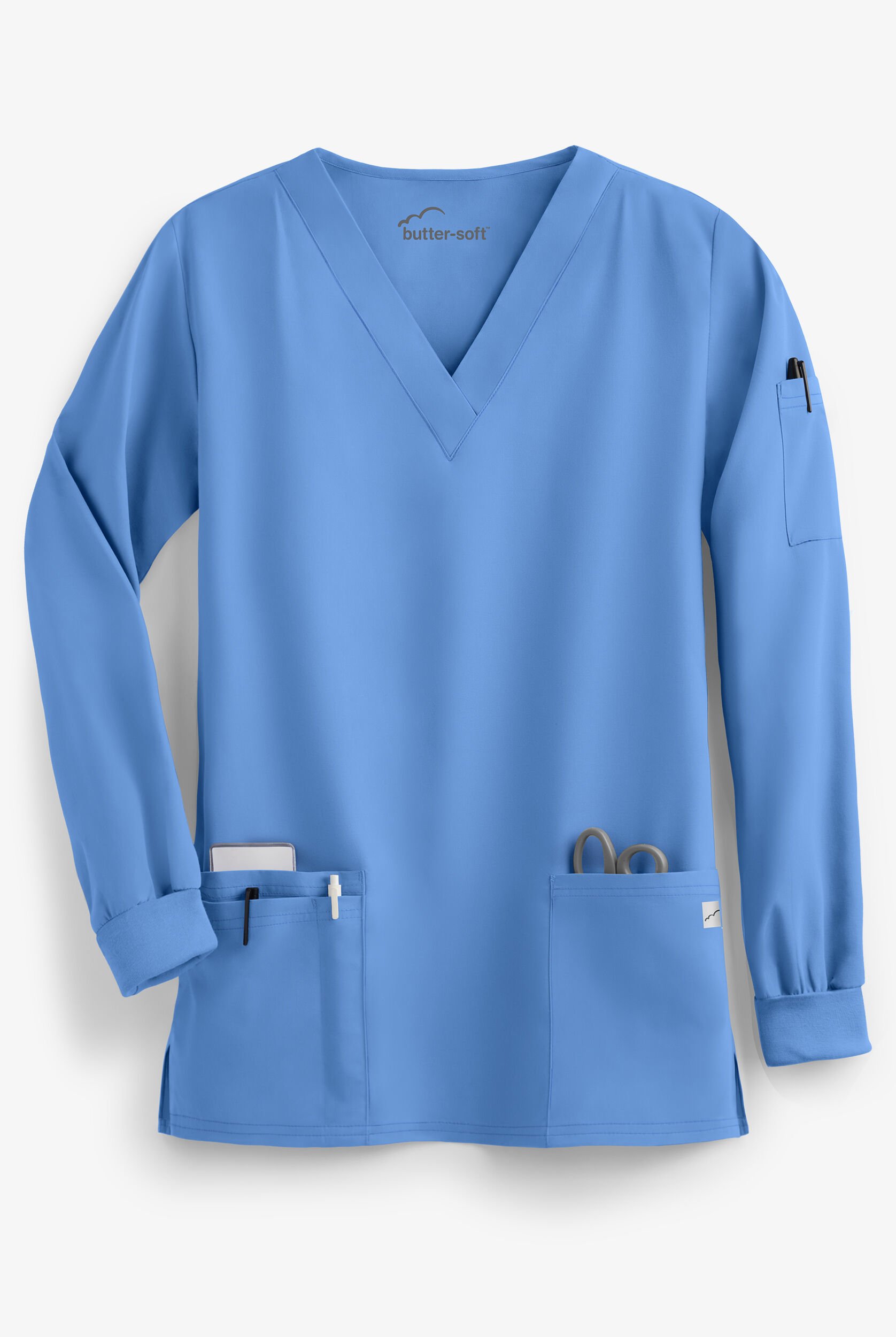 Butter-Soft Scrubs Unisex Long Sleeve Scrub Top | Unisex Scrubs
