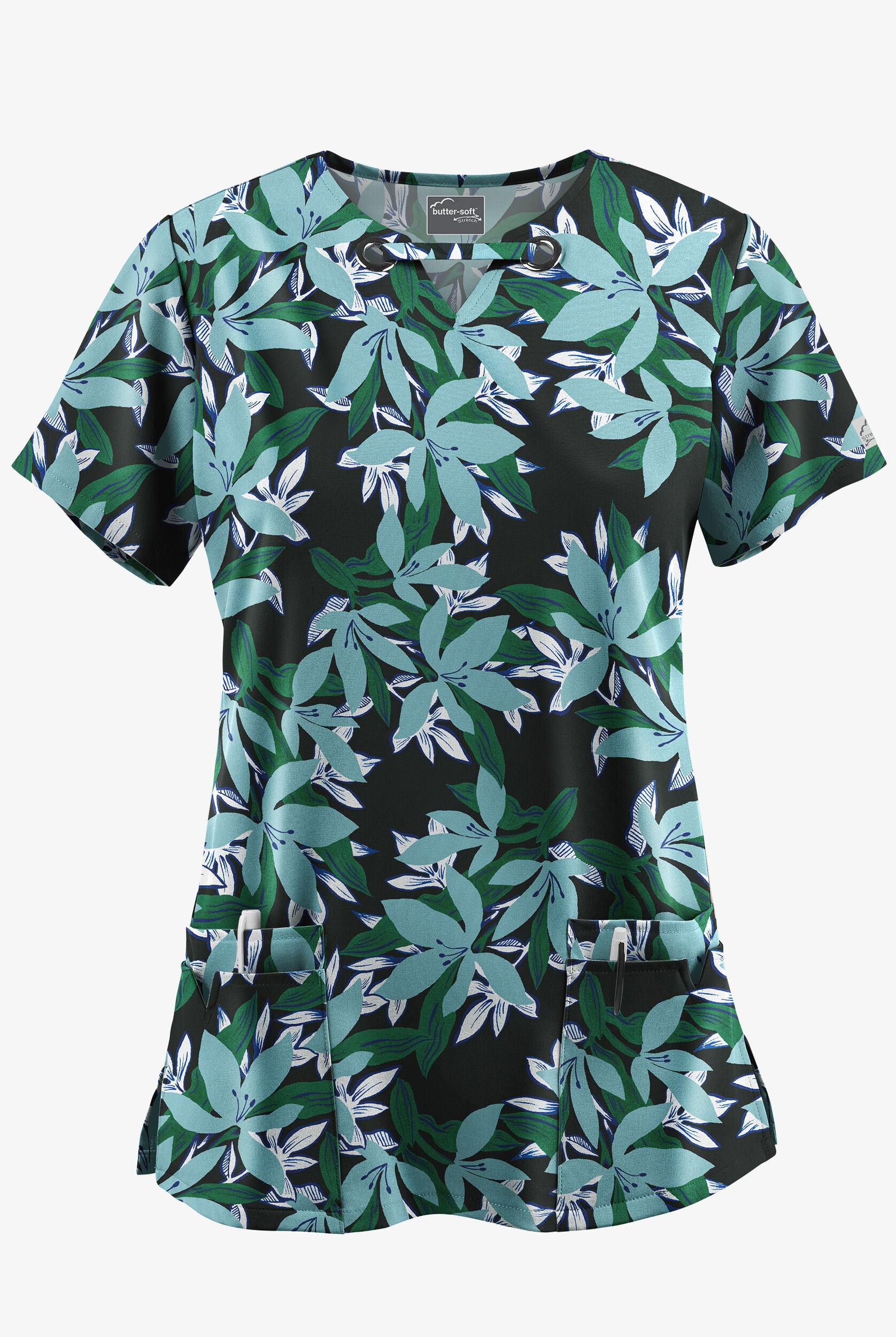 UA Butter-Soft STRETCH Happy Morning Floral Black Printed Women's 4 ...