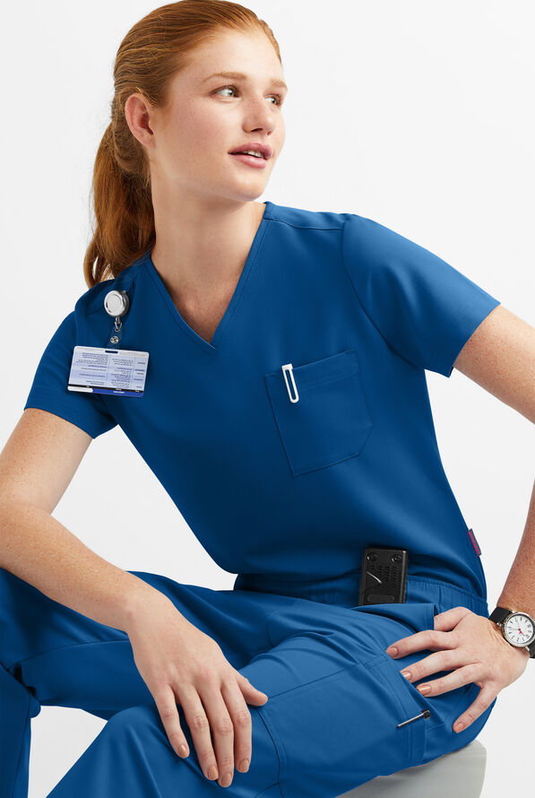 MOVEMENT by Butter-Soft Women's Ceti V-Neck Tuck-In Top,Medical Scrubs