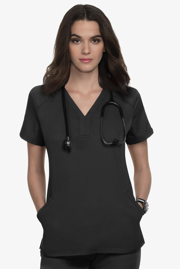 koi Lite Stretch Velocity Y-Neck Scrub Top, Fashion Scrubs