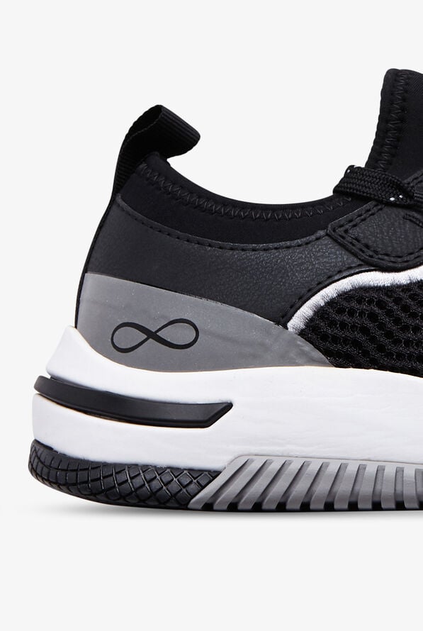 Cherokee infinity Black/Reflective/White Dart Sneaker, Nursing Shoes