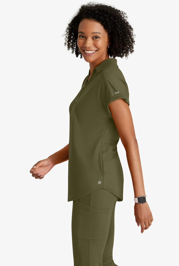 Blusa médica Barco One Performance Knit Engage STRETCH con cremallera ...