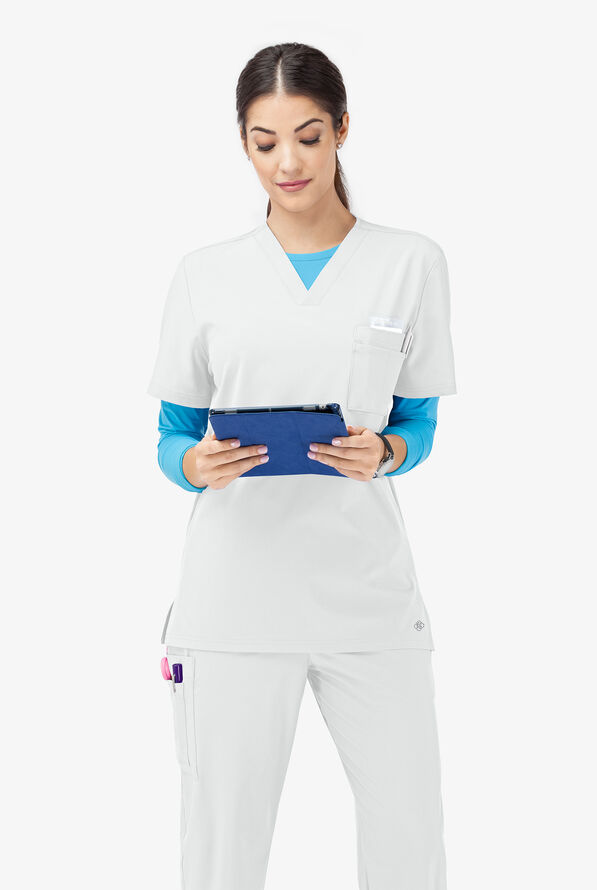 Easy STRETCH by Butter-Soft Unisex V-Neck Scrub Top, Stretch Scrubs