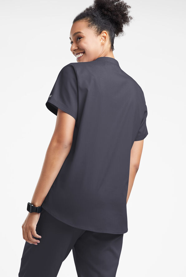 Butter-Soft Originals Women's 6-Pocket Mandarin Collar Scrub Top ...
