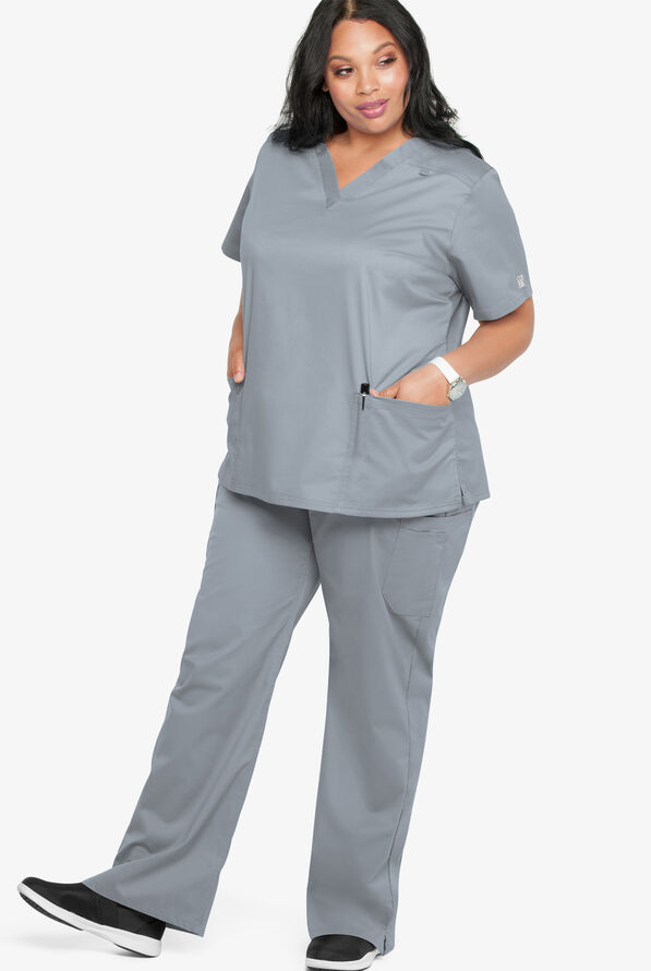 UA Butter-Soft STRETCH V-Neck Scrub Top, Plus Size Scrubs
