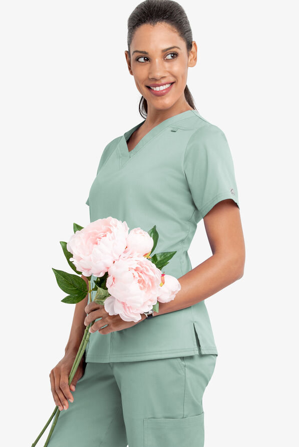 UA Butter-Soft STRETCH V-Neck Scrub Top, Plus Size Scrubs