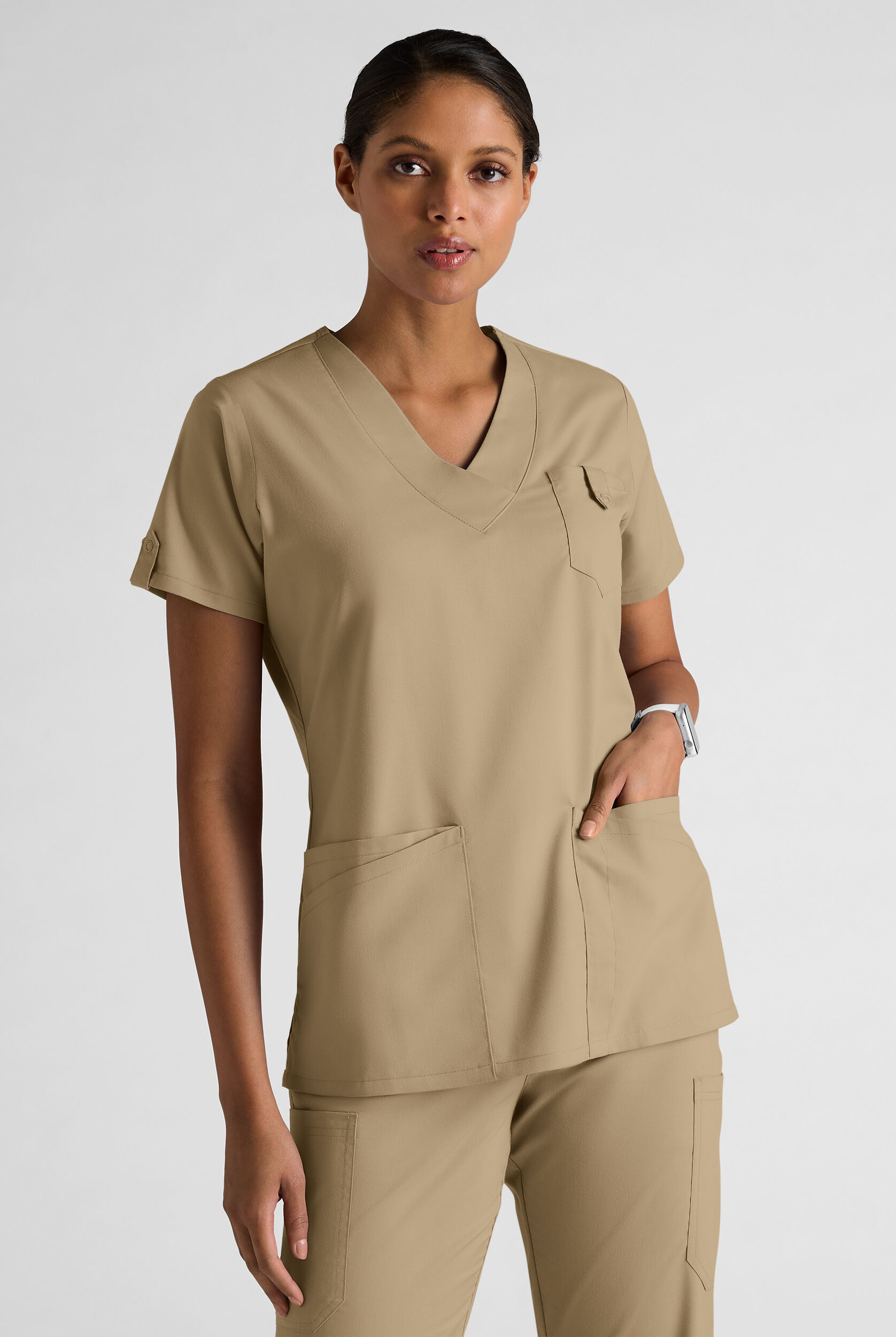 Butter-Soft STRETCH Scrubs V-Neck 5 Pocket Top | Stretch Scrubs by UA