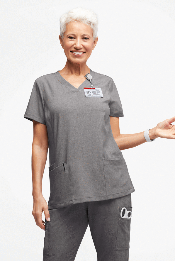 Blusa médica Easy STRETCH by Butter-Soft™ Zoe con cuello en V ...