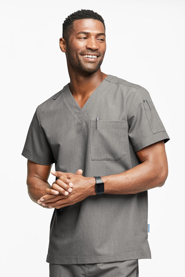 MOVEMENT BY BUTTER-SOFT Men's Mars V-Neck Scrub Top, Stretch Scrubs