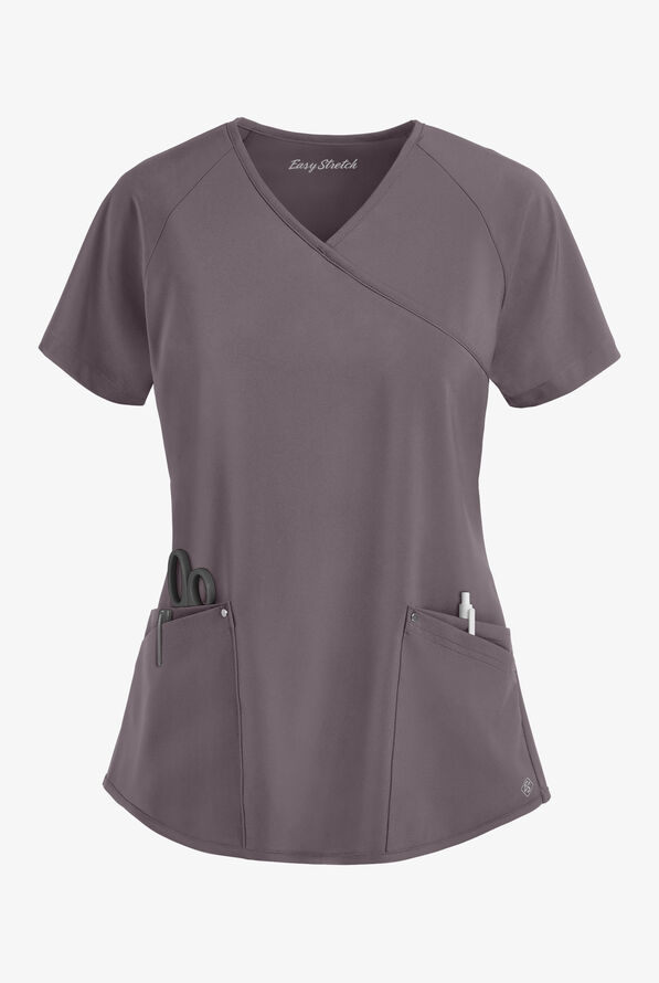 Easy STRETCH by Butter-Soft Cara Raglan Scrub Top, Stretch Scrub Tops