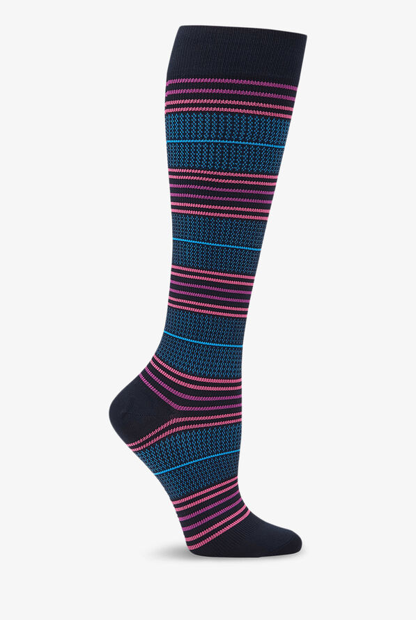 Nurse Mates Cool Stripe Womens ACTIVE Compression Socks, Nursing Socks