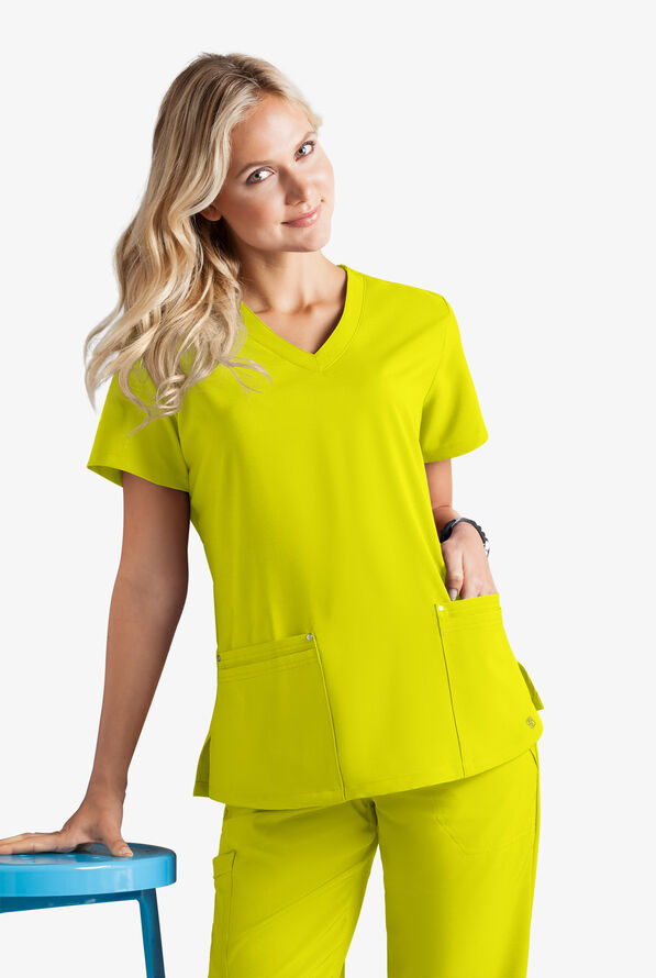 Easy STRETCH Lina Mitered Scrub Top, Stretch Scrubs