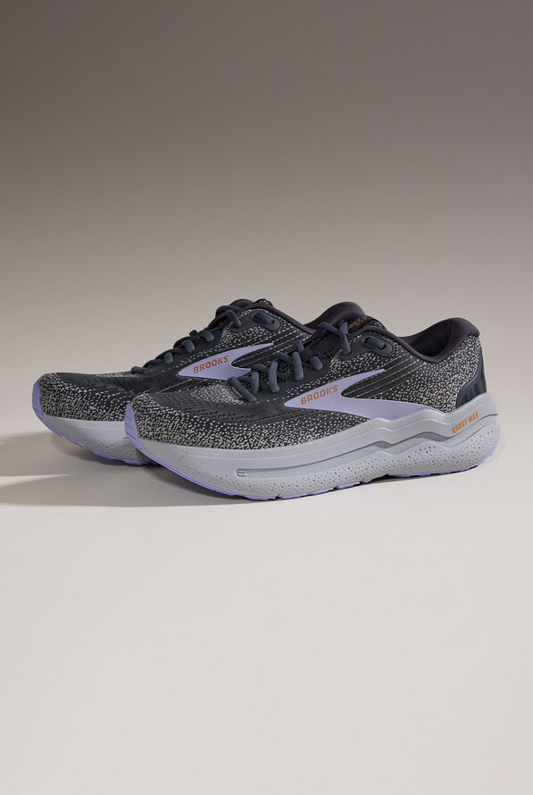Brooks Women's Ghost Max 2 Ebony/Sweet Lavender/Alloy Athletic Lace Up ...