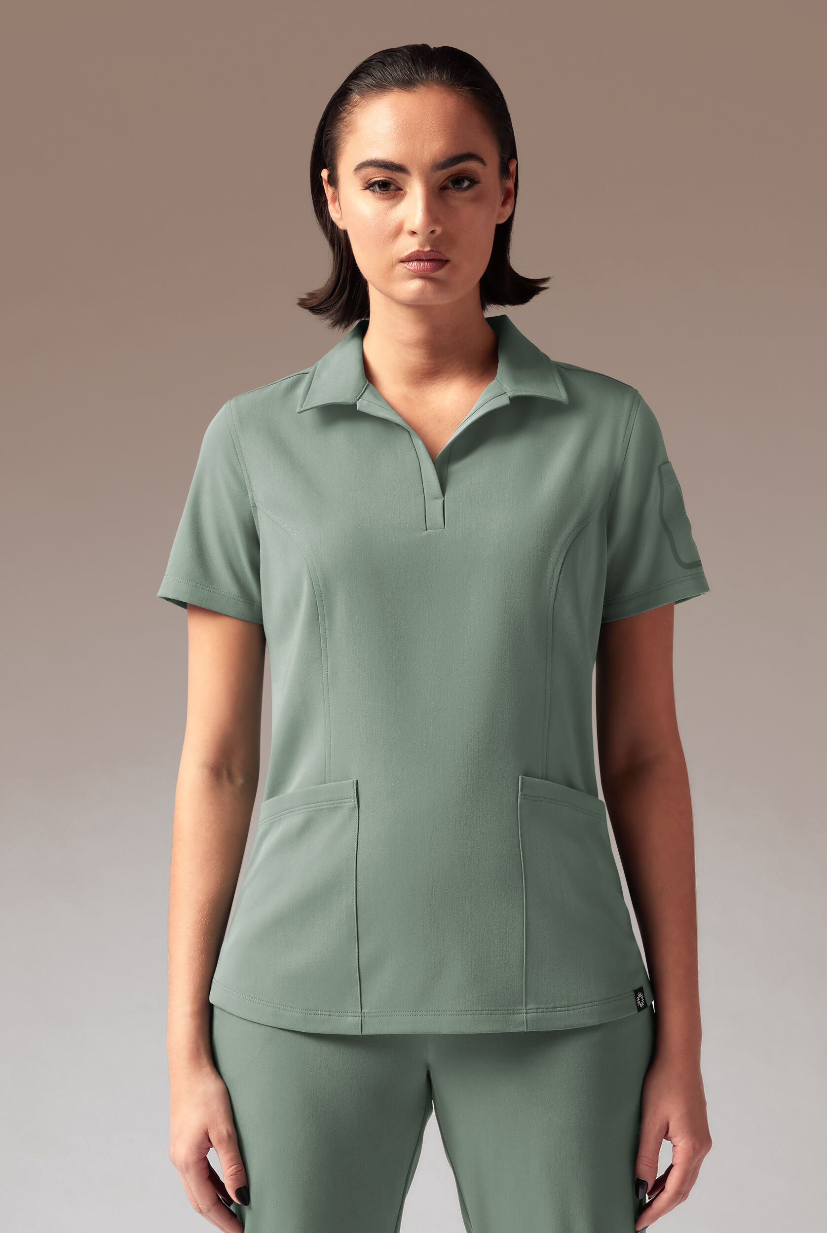 Hypothesis Women's Open Front Polo Scrub Top, Nursing Polos