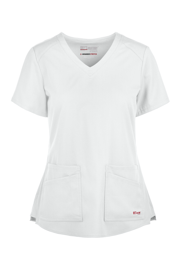 Grey's Anatomy Spandex STRETCH Emma V-Neck Scrub Top, Stretch Scrubs