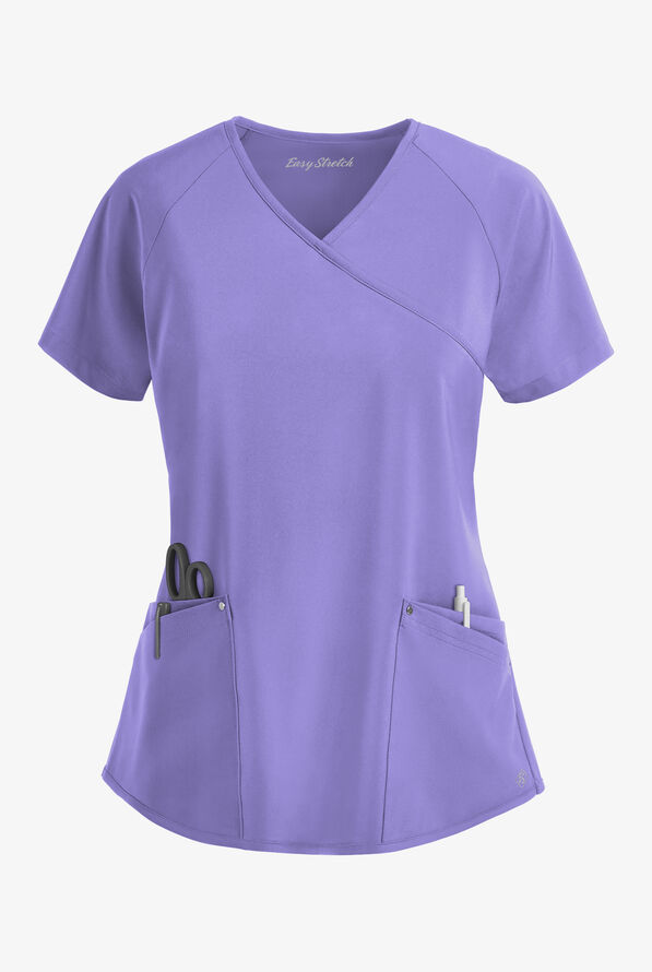 Easy STRETCH by Butter-Soft Cara Raglan Scrub Top, Stretch Scrub Tops