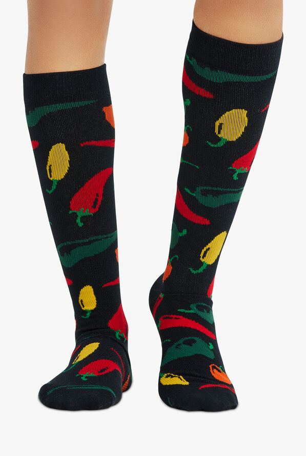 Cherokee Hot Peppas Men's 10-15 mmHg Light Compression Socks, Nursing Socks