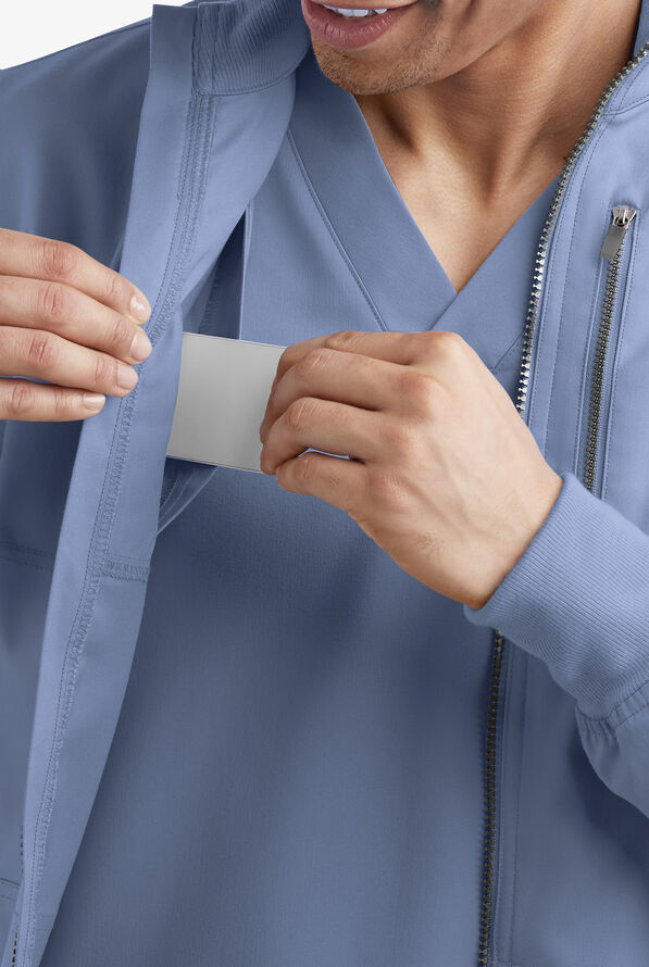 Advantage for Men Zip Front Warm-Up Scrub Jacket, Men's Stretch Scrubs