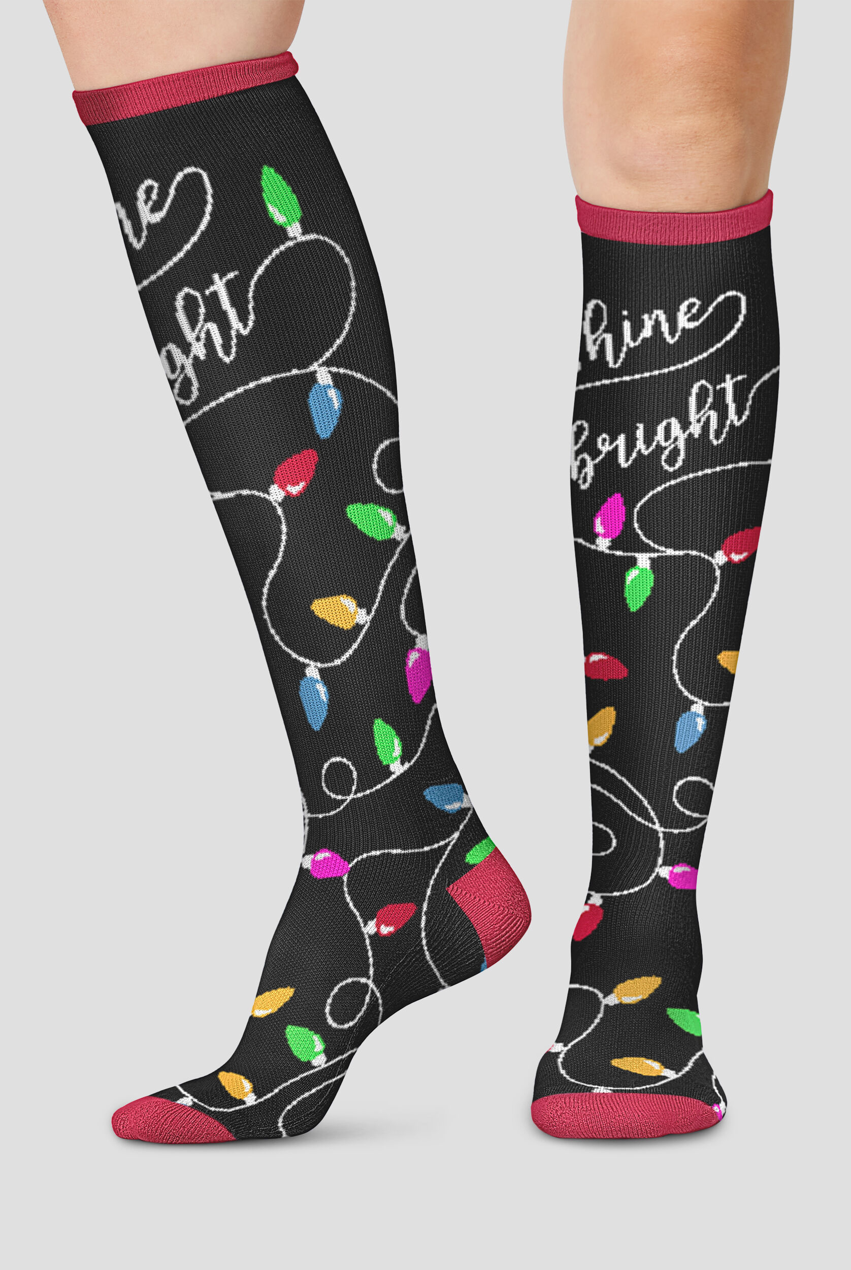 Cherokee Shine Bright Women's 10-15 mmHg Light Compression Socks ...