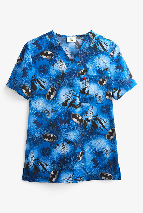 Tooniforms Batman Star In The Night Unisex 1-Pocket STRETCH V-Neck ...