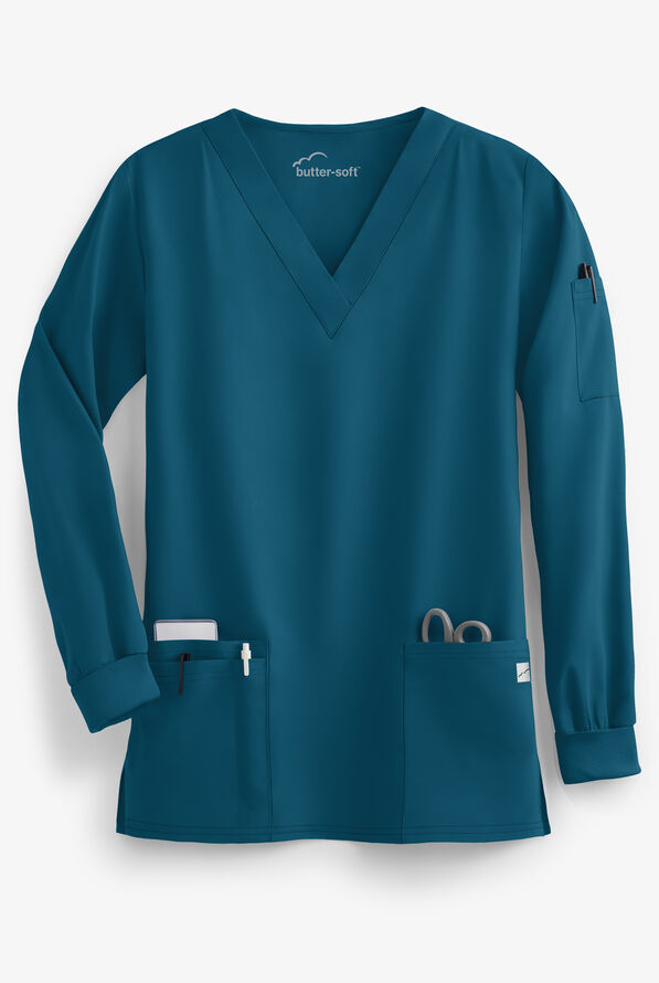 Butter-Soft Scrubs Unisex Long Sleeve Scrub Top | Unisex Scrubs