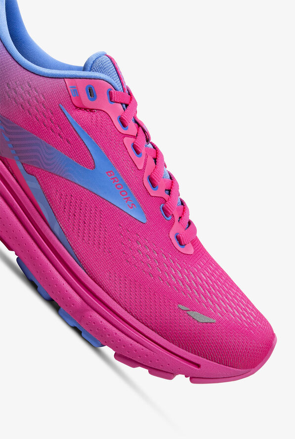 Brooks Women's Ghost 15 Pink Glo/Blue/Fuchsia Athletic Lace Up Nursing ...