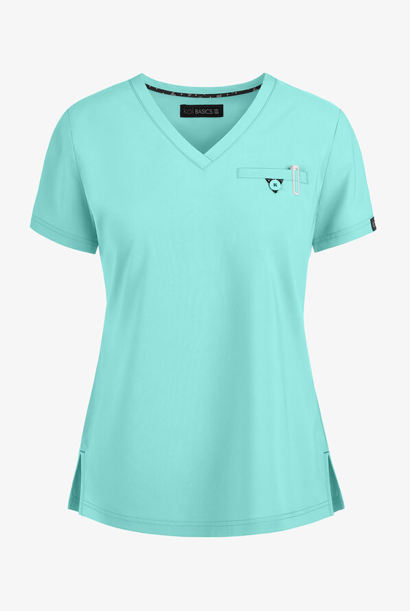 Koi Basics Kade V-Neck Tuck-In Scrub Top | Stretch Scrub Tops