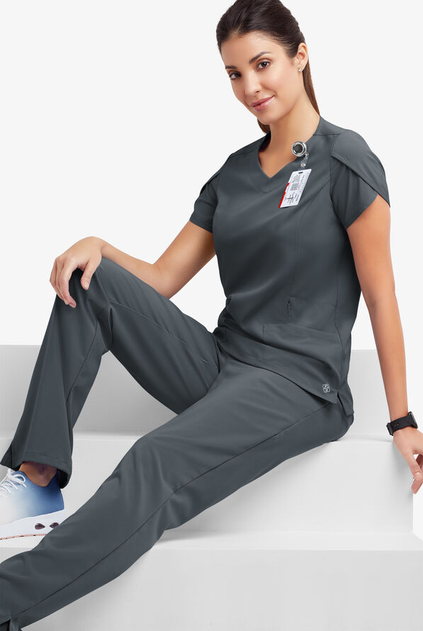 Easy STRETCH by Butter-Soft Daisy Women's 4-Pocket V-Neck Scrub Top ...