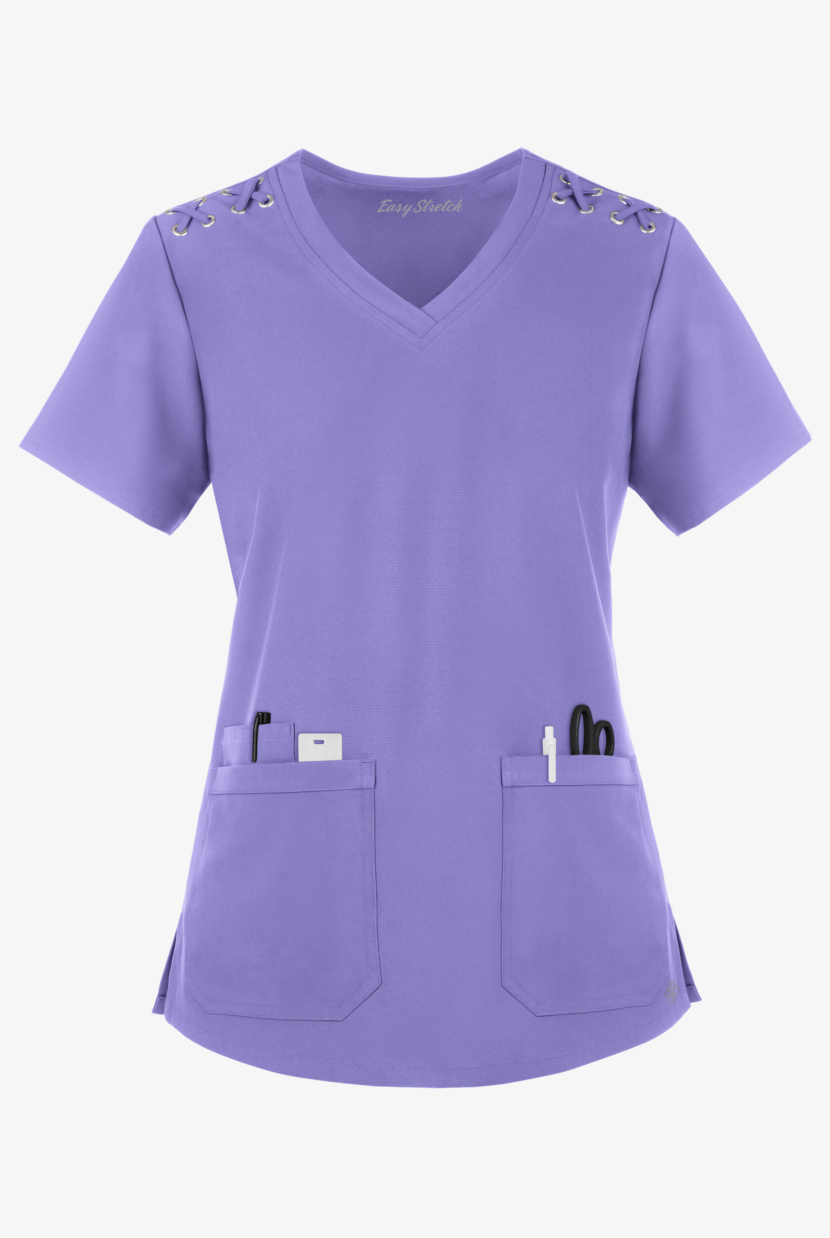 Easy STRETCH Leila Lace Up Scrub Top | Stretch Scrubs