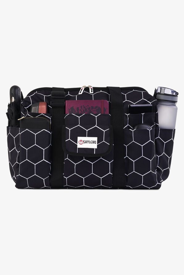 Shylero Black Bee Hive Nurse Bag and Utility Tote, Nursing Accessories