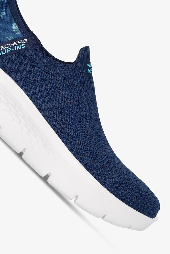 Skechers Performance Go Walk Flex Sunset Rose Knit Navy Bungee Slip-Ins ...